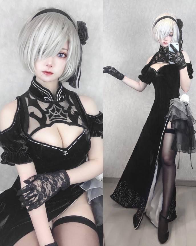 日本美女COS《尼爾》2B黑絲誘惑美圖 極致肉腿吸引目光 - 香港手機遊戲網 GameApps.hk